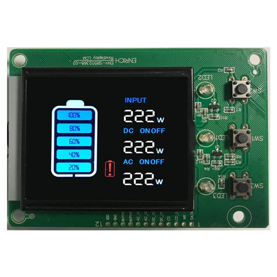 VA Segment LCD Display Module Printed Color